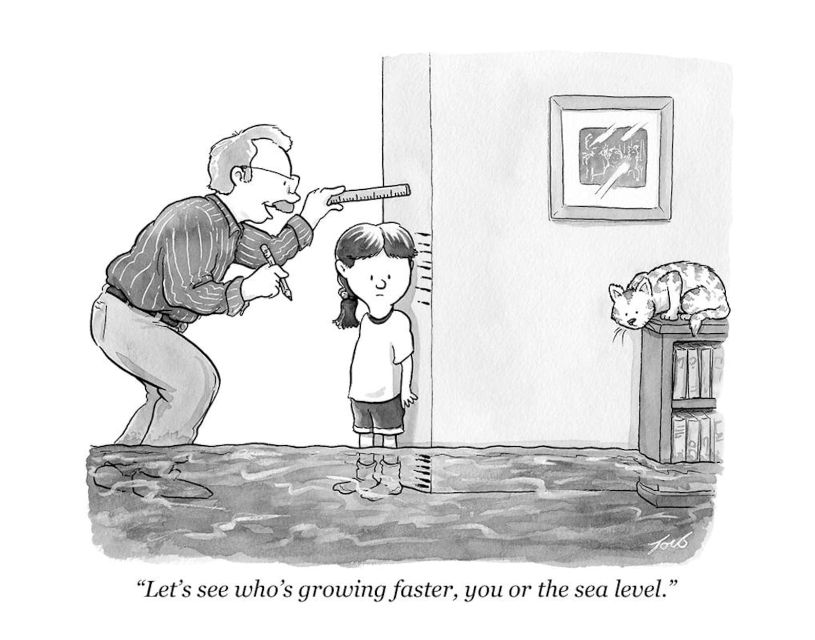 Signed Print of My Cartoon "let's See Who's Growing Faster" - Etsy