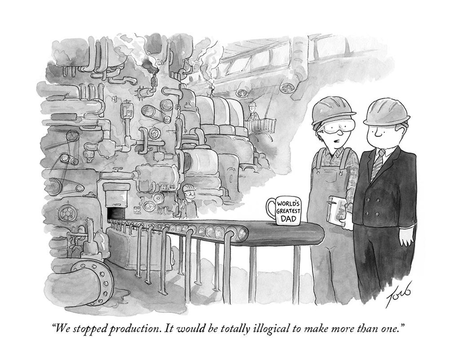 Signed Print of My New Yorker Cartoon "we Stopped Production" - Etsy