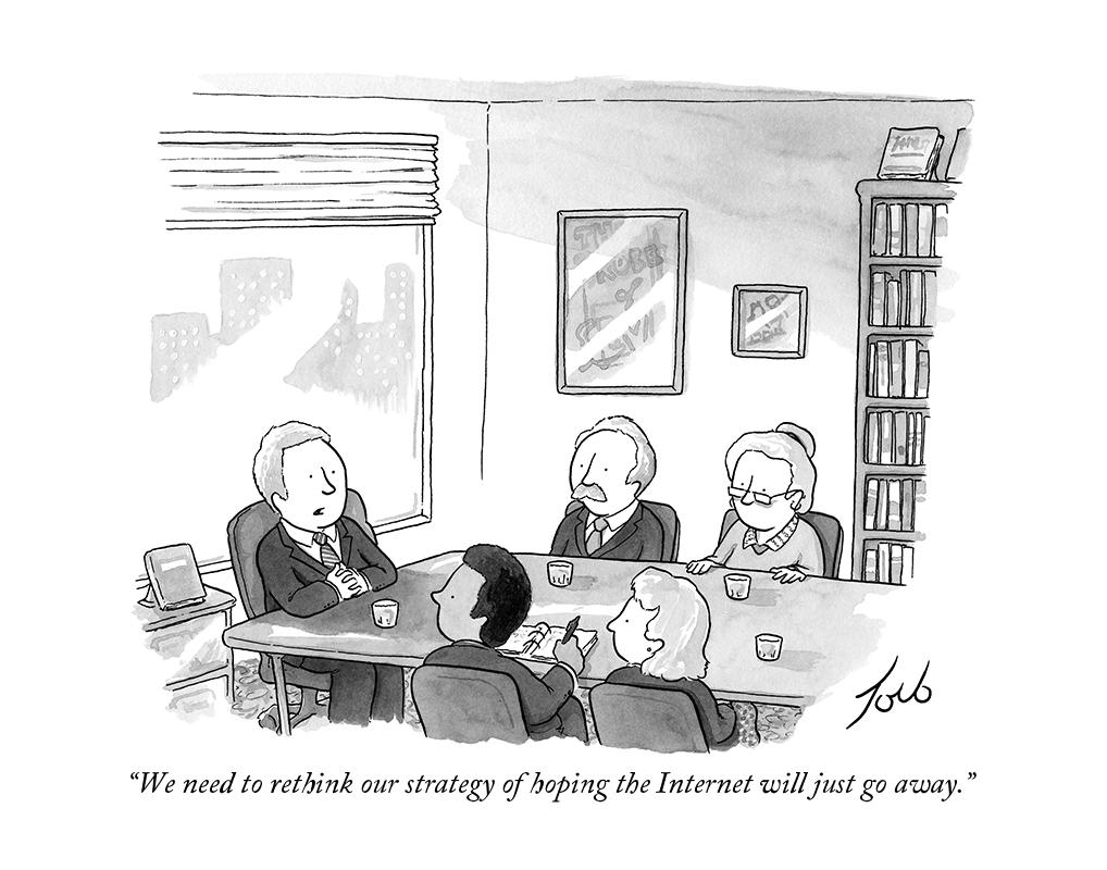 Signed Print of My New Yorker Cartoon "rethink Our Strategy" - Etsy UK