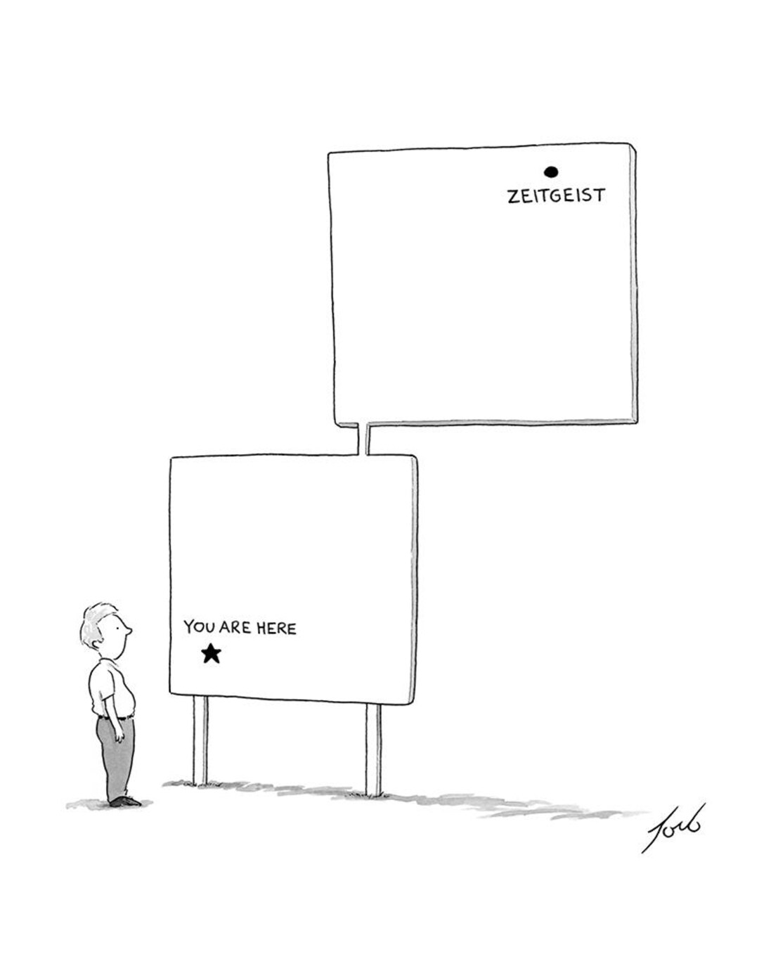 Signed Print of My Cartoon "zeitgeist" - Etsy