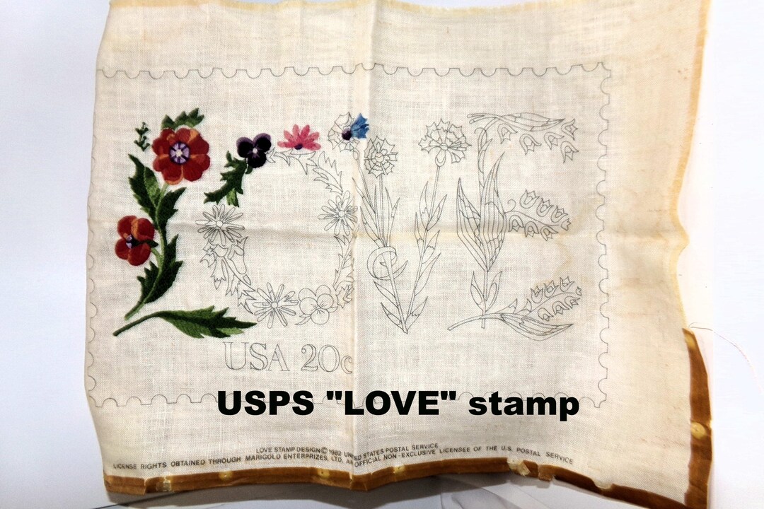 USPS: USA 20 Cent Stamp "love" Official Post Office Design 20x11 Approx ...