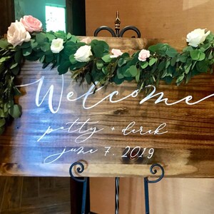 Wooden and Chalkboard Custom Welcome Sign - Etsy