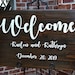 Wooden and Chalkboard Custom Welcome Sign - Etsy