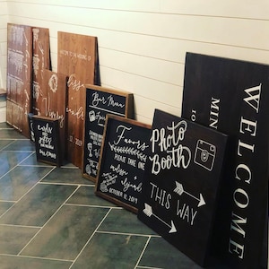 Wooden and Chalkboard Custom Welcome Sign - Etsy