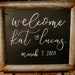 Wooden and Chalkboard Custom Welcome Sign - Etsy
