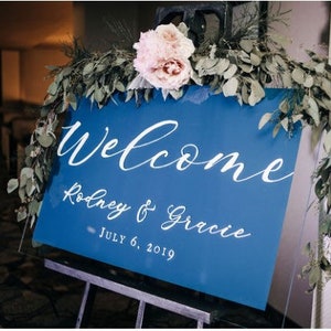 Wooden and Chalkboard Custom Welcome Sign - Etsy