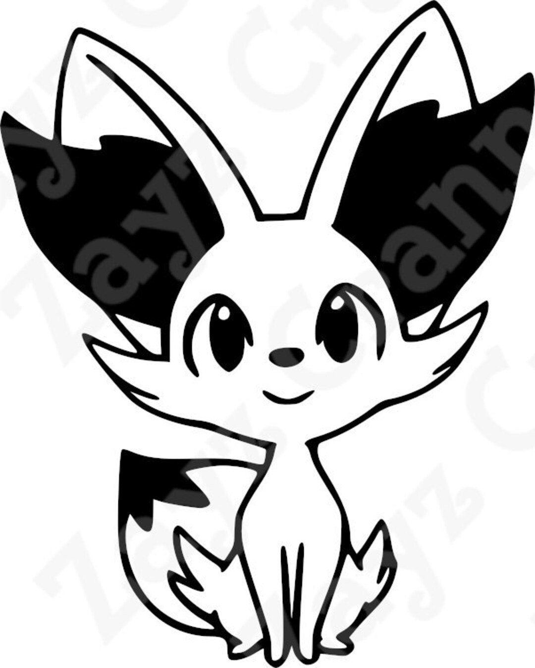 Fennekin SVG File FLAT - Etsy