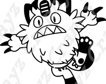 Alolan Meowth SVG File FLAT - Etsy