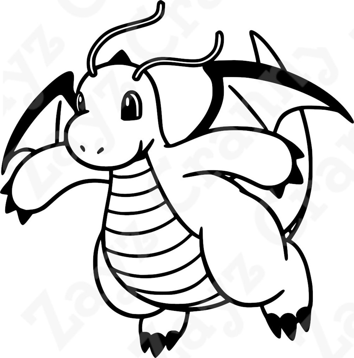 Dragonite SVG File FLAT - Etsy