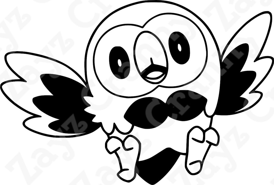 Rowlet SVG File FLAT - Etsy