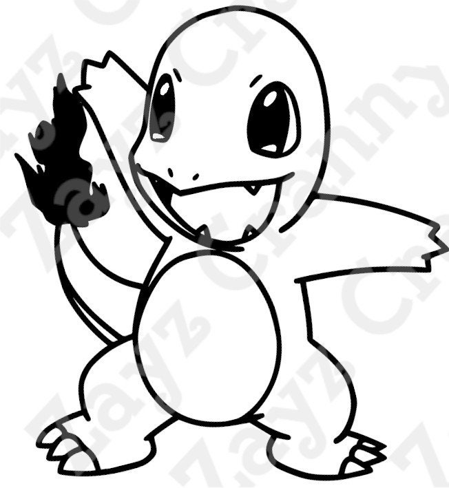 Charmander Black And White