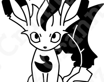 Glaceon SVG File FLAT - Etsy