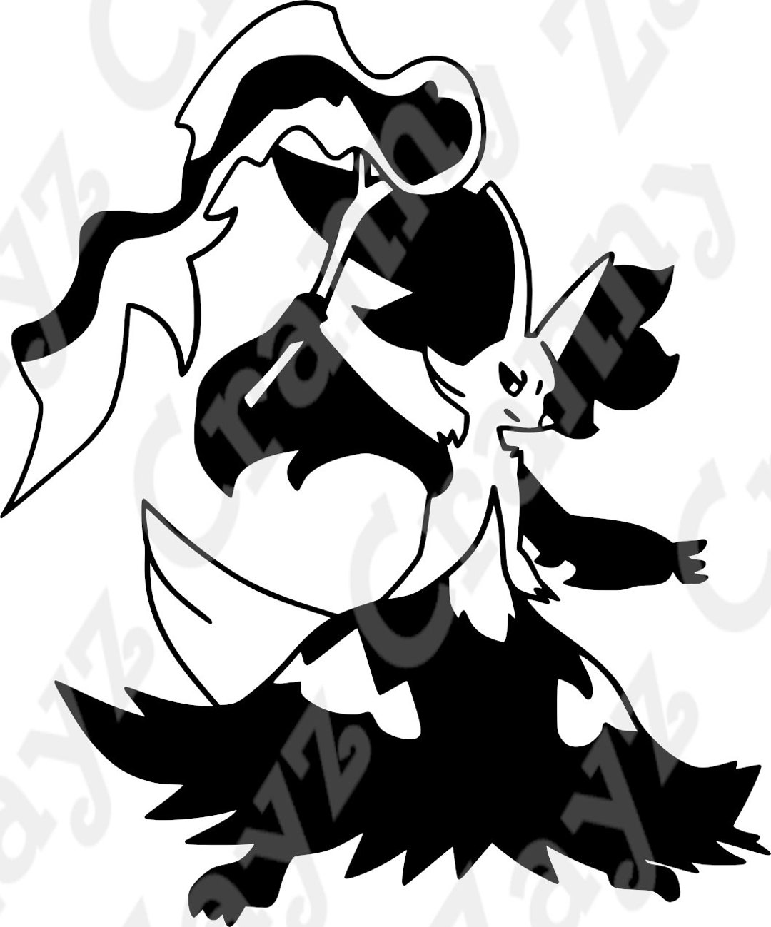 Delphox SVG File FLAT - Etsy