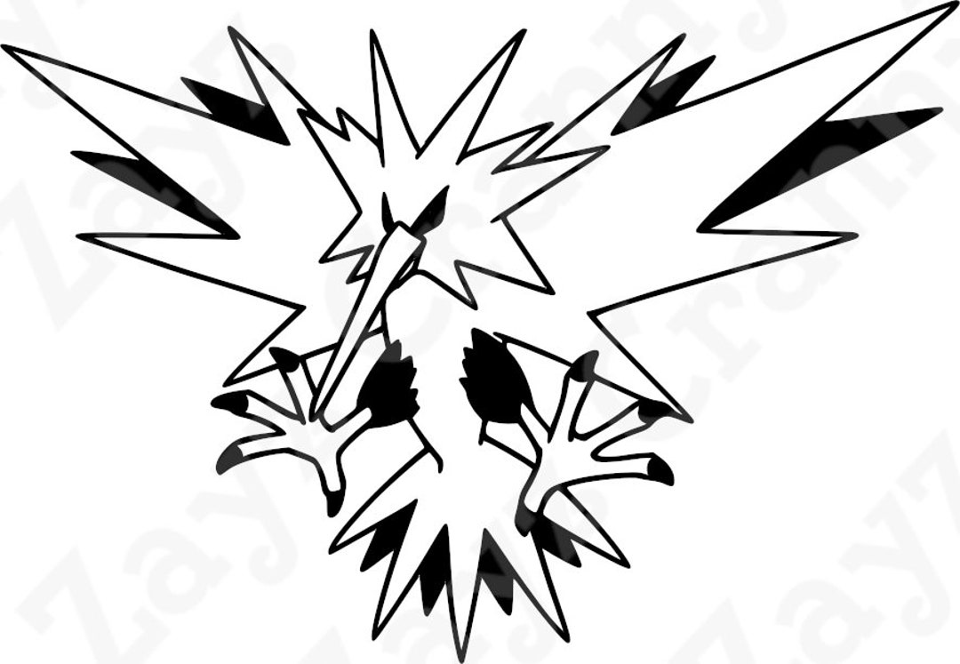 Zapdos SVG File FLAT - Etsy