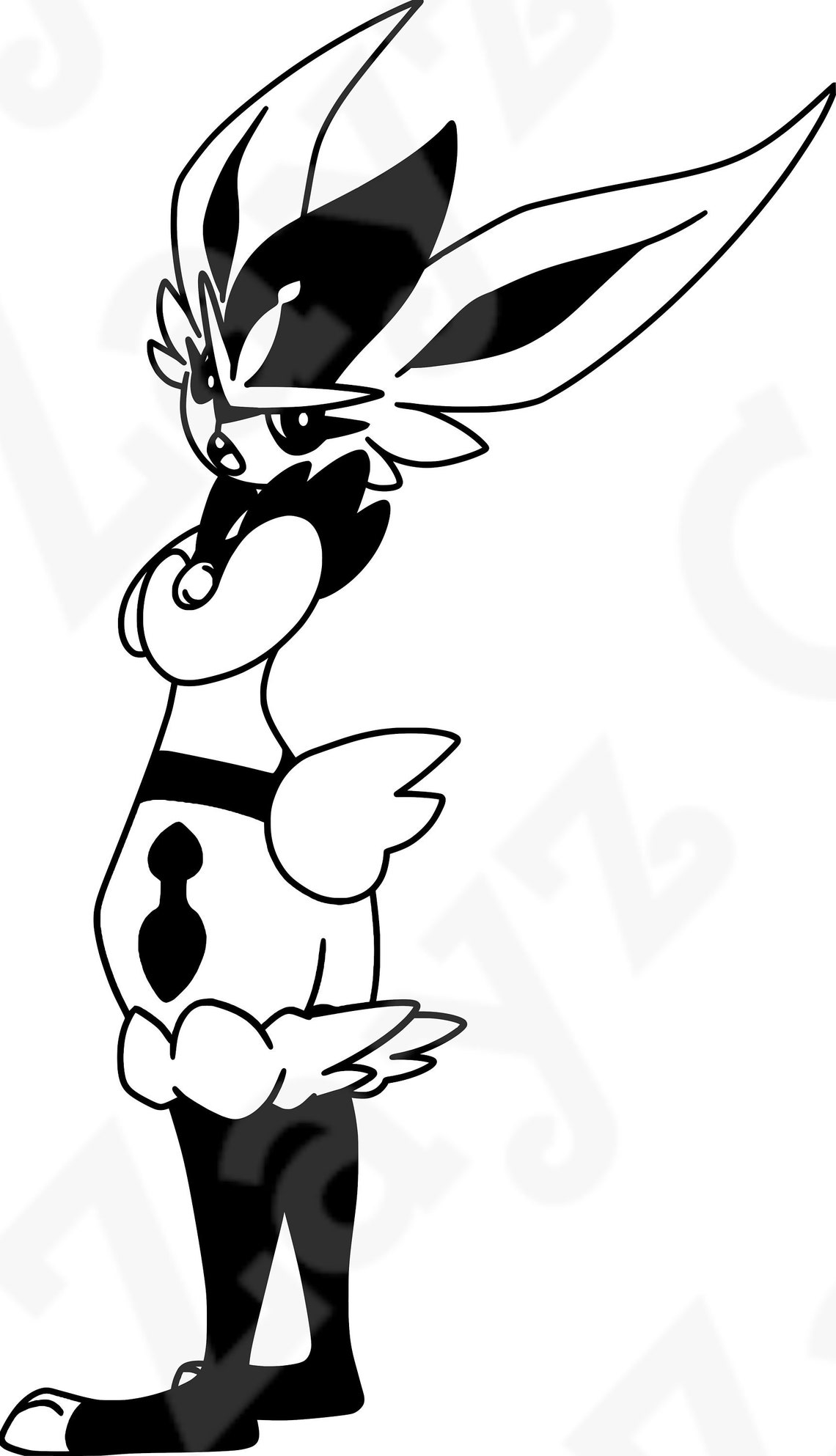 Cinderace SVG File FLAT - Etsy