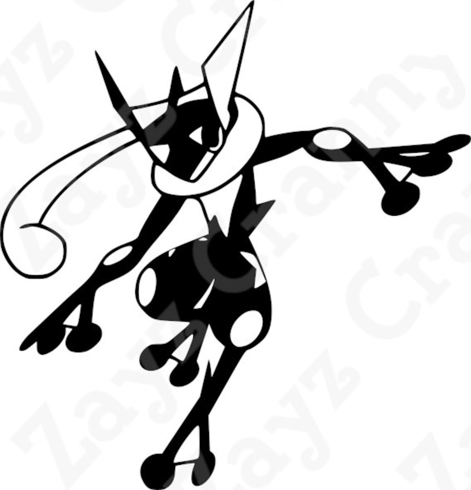 Greninja Pokemon Holo/white/black Vinyl Decal2 SIZES | Etsy