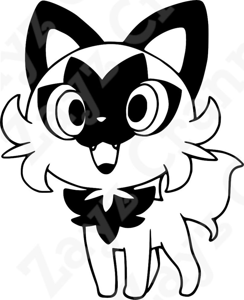 Sprigatito Holo/white/black Vinyl Decal-pokemon Violet/scarlet - Etsy