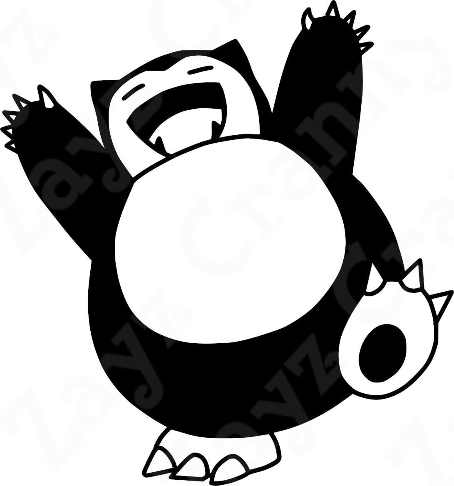 Snorlax SVG File FLAT - Etsy UK