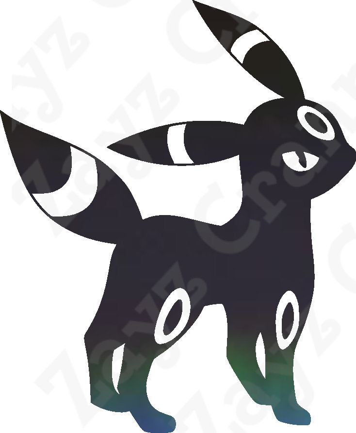 Umbreon Holo/White/Black Vinyl Decal Sticker2 | Etsy