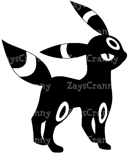 Umbreon Holo/white/black Vinyl Decal Sticker2 - Etsy Norway