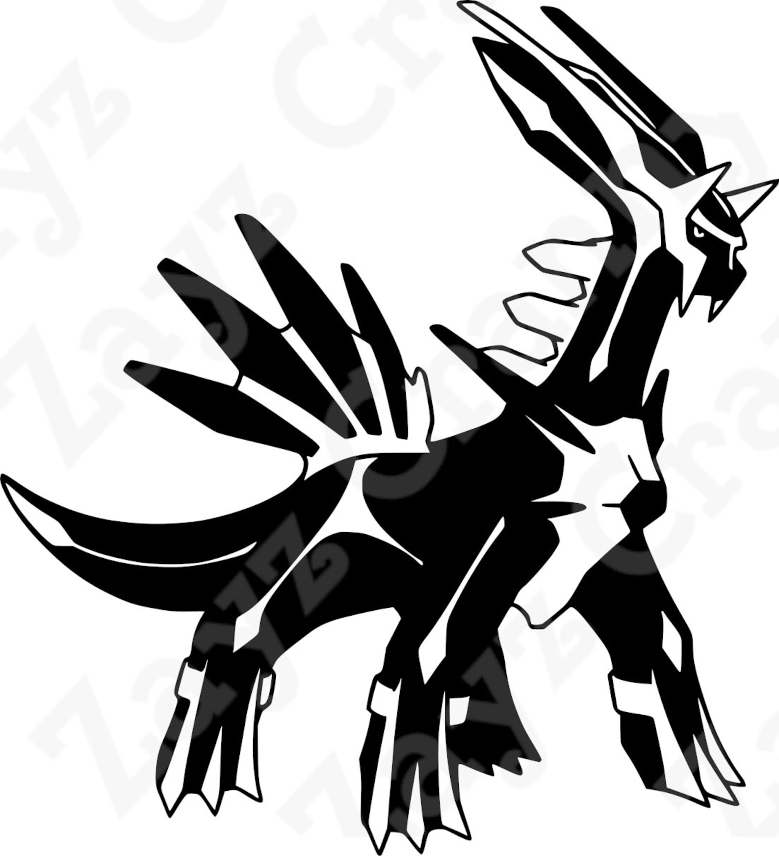 Dialga Decal/black/white/holo-pokemon Decal - Etsy