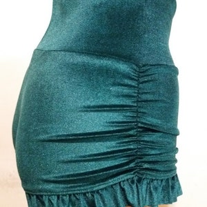 Green Velvet Ruffle Shorts/ Ruffle Shorts/ Womens Shorts/ - Etsy