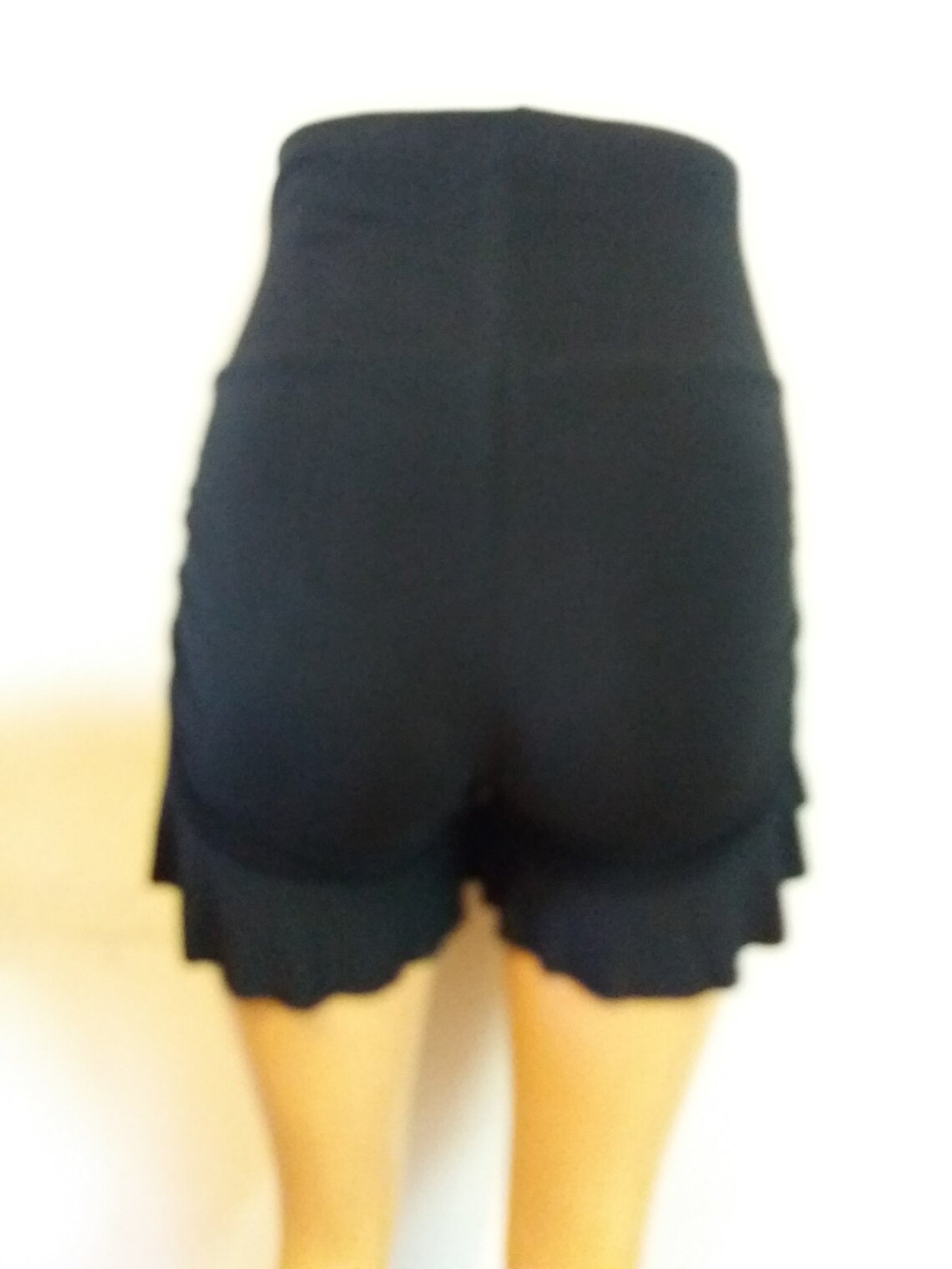 Black Cotton Scrunchie Ruffle Shorts/ Black Cotton Ruffle - Etsy