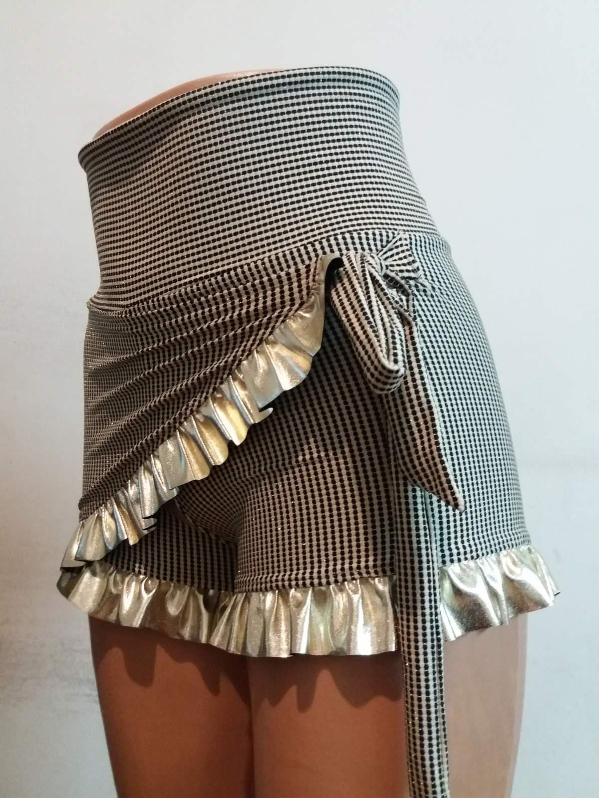 Sparkle Brown Beige Ruffle Shorts/ Golden Ruffle/ Booty - Etsy
