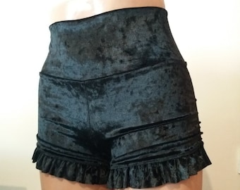 Black Ruffle Shorts | Etsy