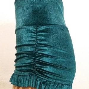Green Velvet Ruffle Shorts/ Ruffle Shorts/ Womens Shorts/ - Etsy