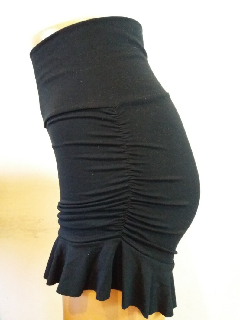Black Cotton Scrunchie Ruffle Shorts/ Black Cotton Ruffle - Etsy
