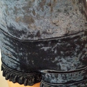 Black Crushed Velvet Ruffle Shorts/ Ruffle Shorts/ Womens Shorts ...