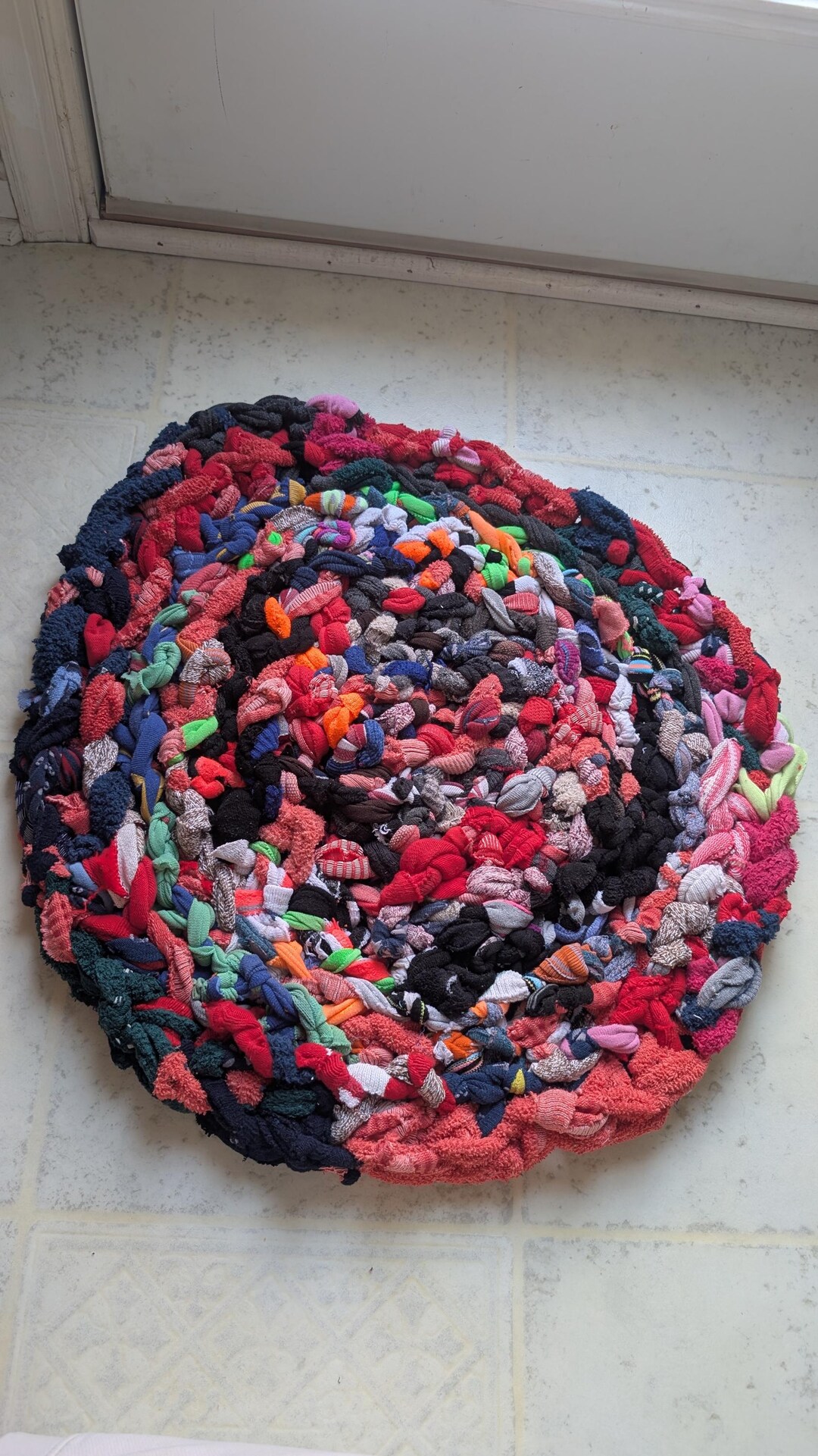 One of a Kind Upcycled Socks Crochet Rug - Etsy