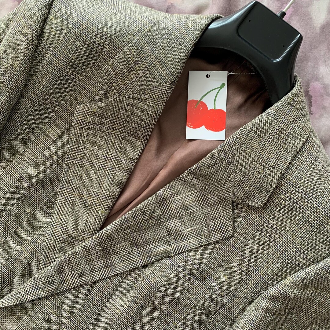 Daks London (42/large) 90s Mens Pure Genuine Silk Light Wales Summer ...