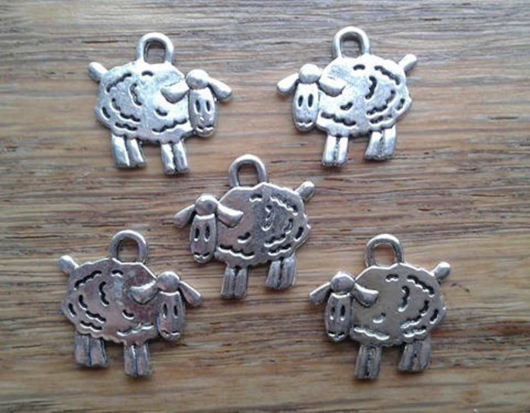 Bulk 20 Sheep Charms, Antique Silver Toned Sheep Charms / Pendants (G-3 ...
