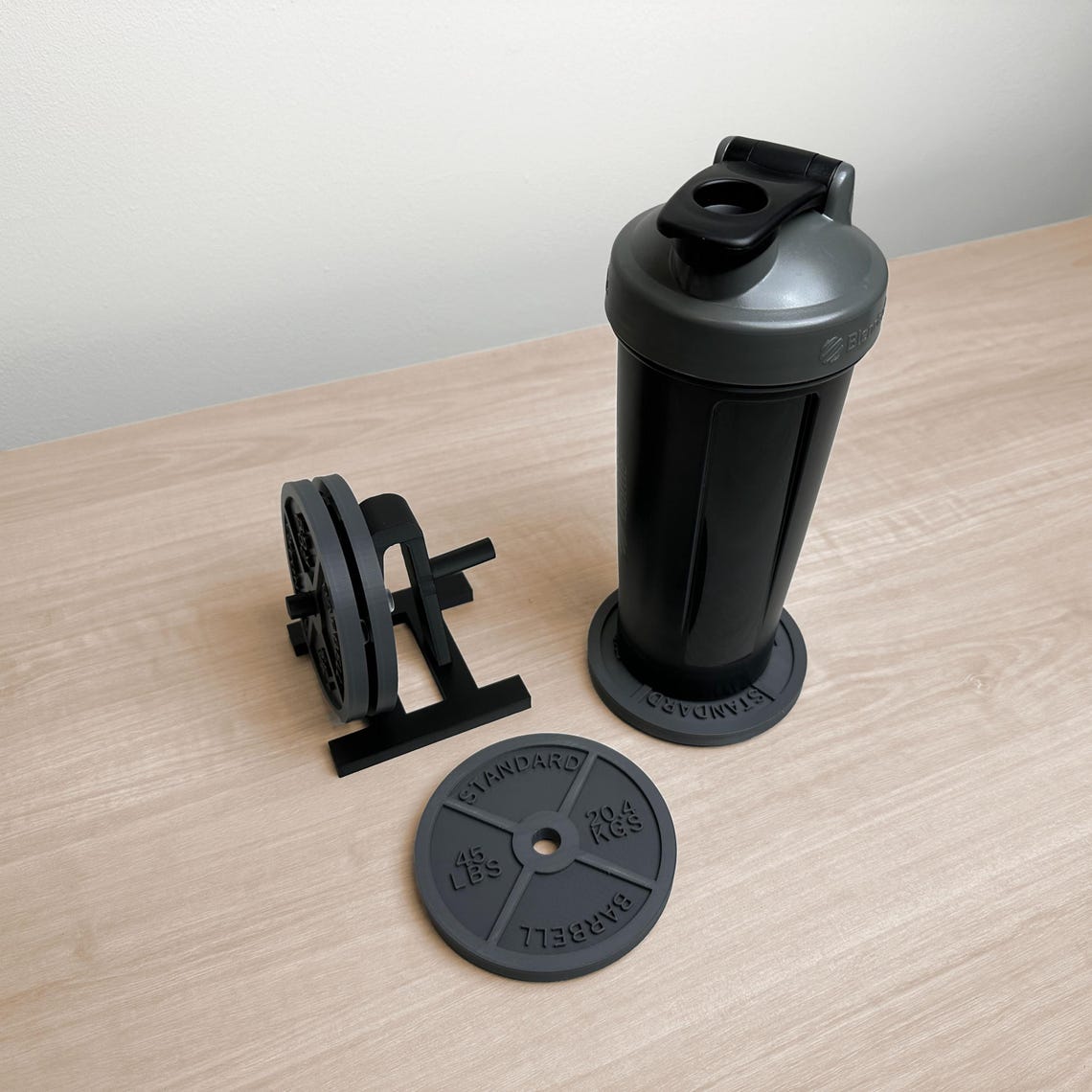 Weight Plate Coasters & Rack - Non Slip Drink Coasters for Fitness ...