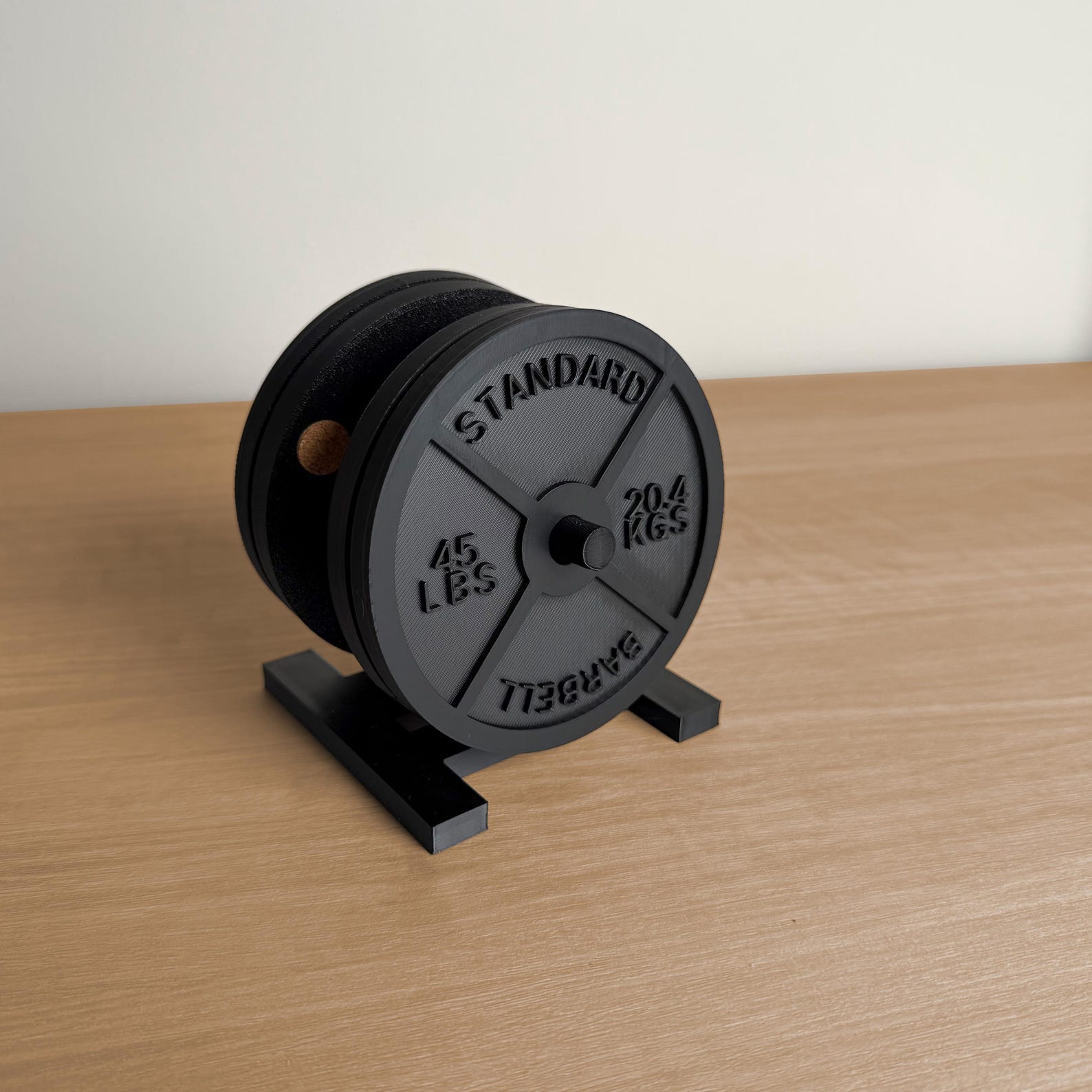 Weight Plate Coasters & Rack - Non Slip Drink Coasters for Fitness ...