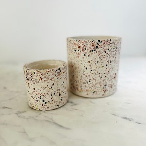 Asher Pot - Terrazzo Cement Planter- Pot for Plants - Available in 2 ...