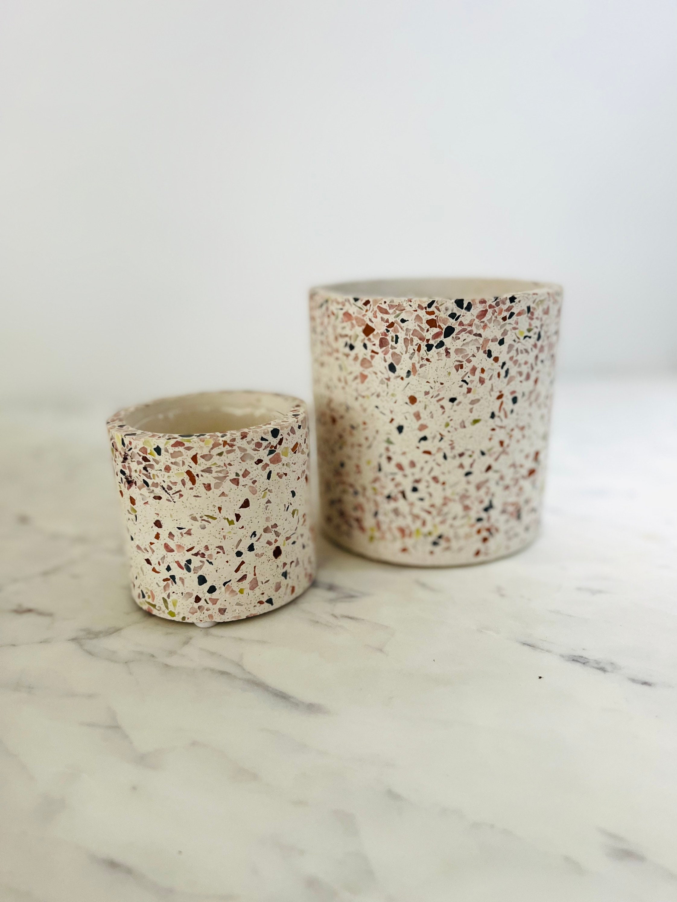 Asher Pot Terrazzo Cement Planter Pot for Plants - Etsy
