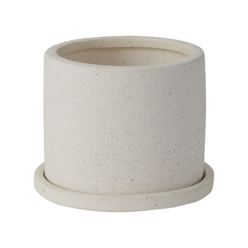 Textured White Ceramic Hudson Planter: Minimalist Scandinavian Decor - Etsy