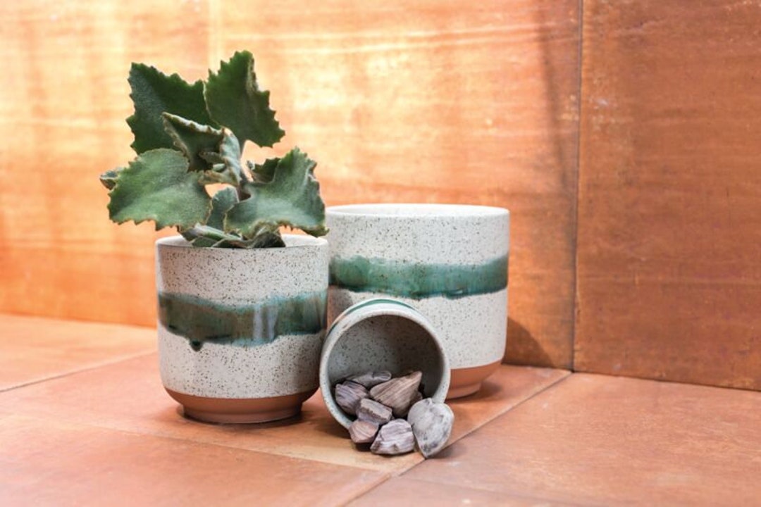 Elliot Planter - Speckled Ombré - Ceramic Pot in Multiple Sizes - Etsy