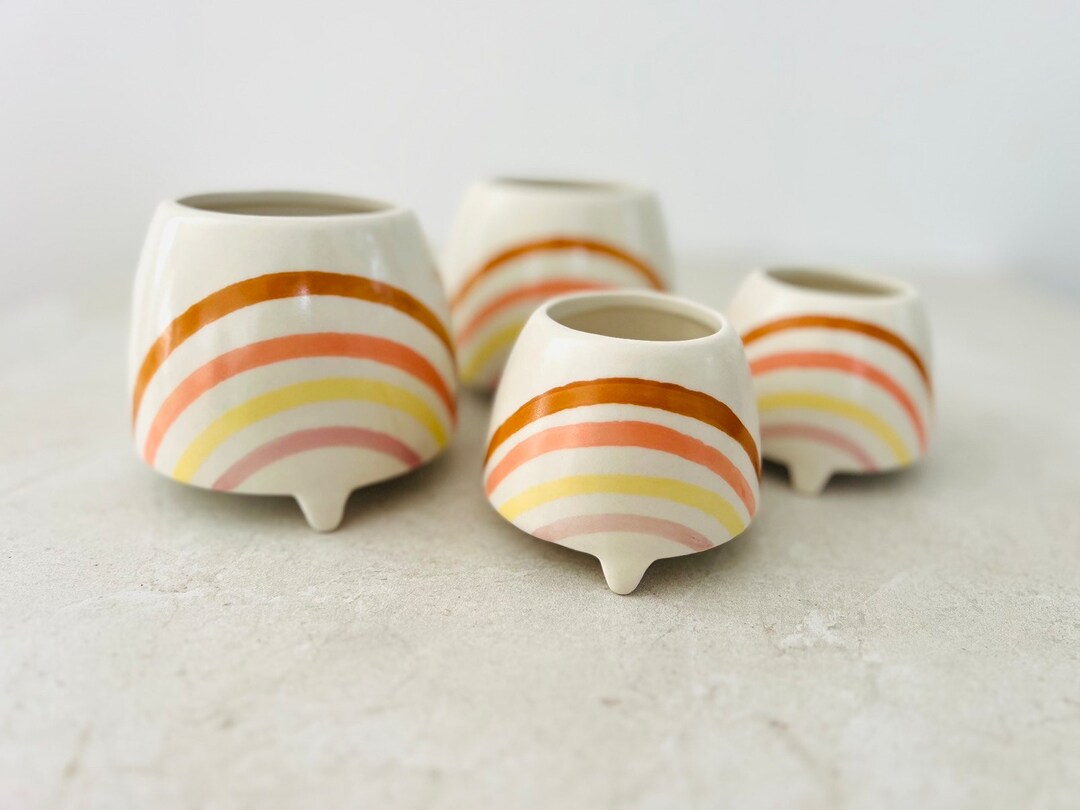 Rainbow Planter - Ceramic Pot for Plants - Available in Multiple Sizes ...