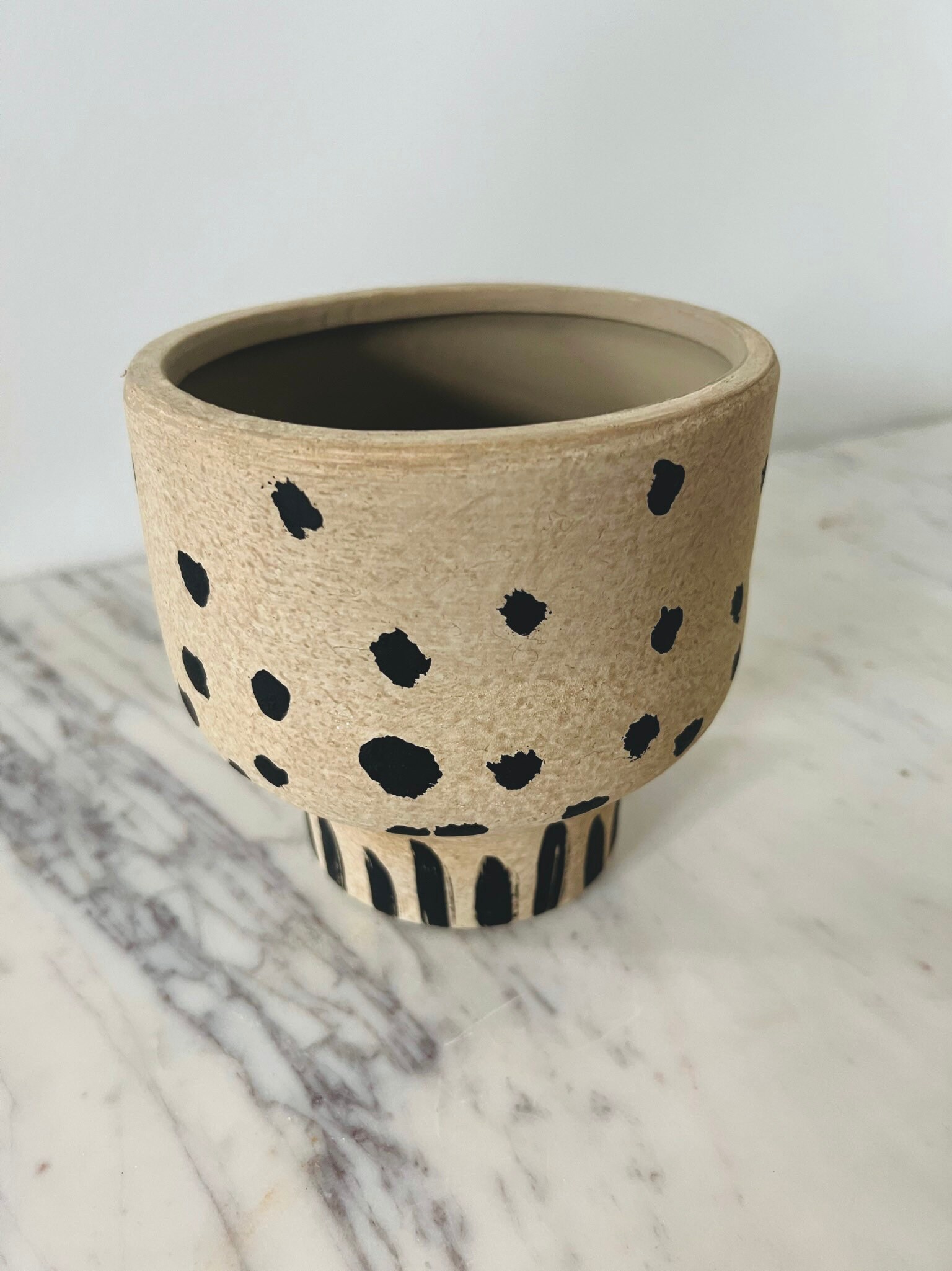 Giza Pot Stone Pedestal Planter Plant Pot 5pot - Etsy