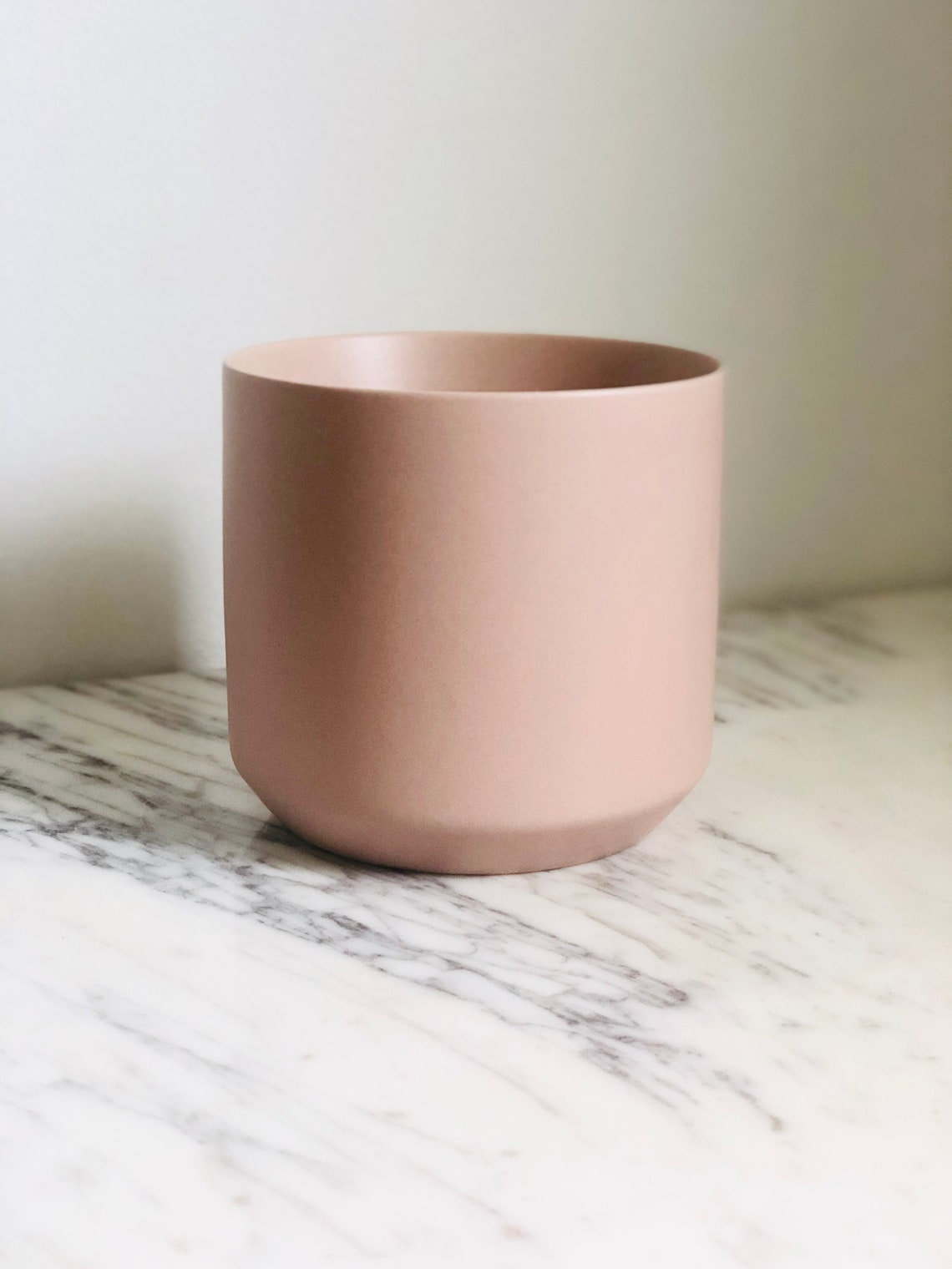 Modern Matte Pot Neutral Tone Muted Pink Planter | Etsy