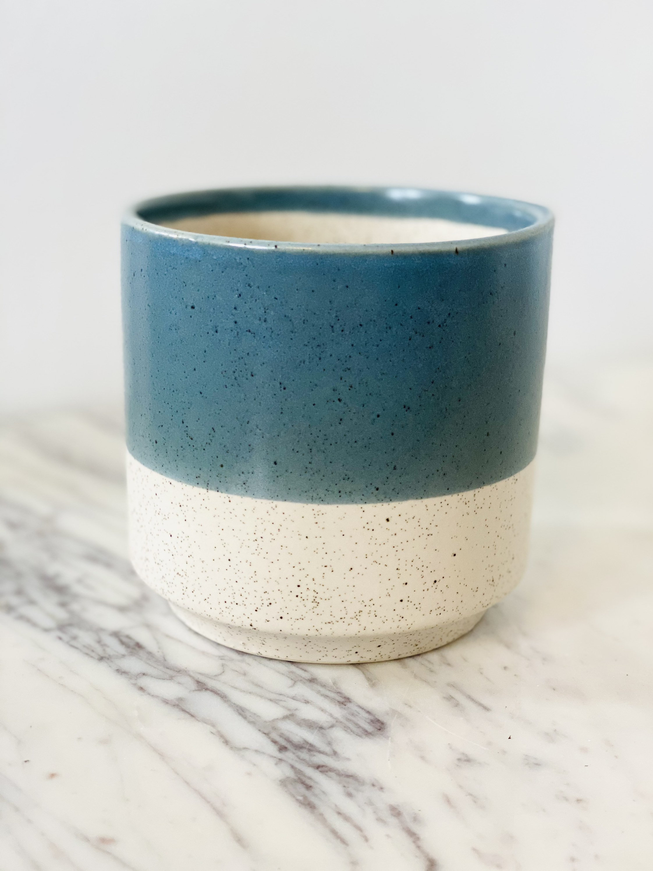 Blended Planter Speckled Two Tone Ceramic Planter | Etsy