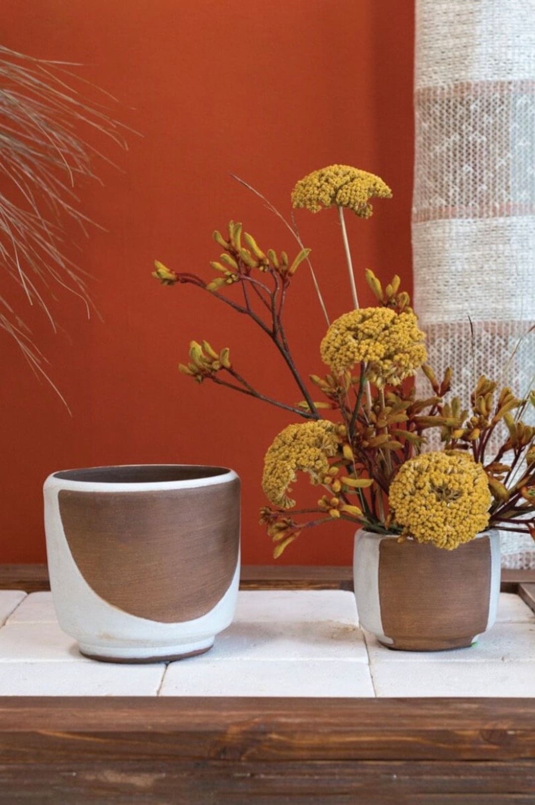 Canyon Planter Two Tone Boho Pot 5.75 Ceramic Pot - Etsy