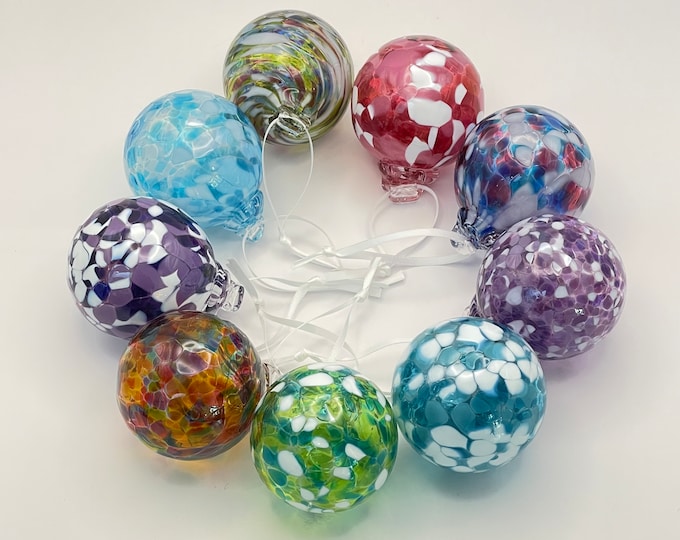 Mini Blown Glass Ornament Multi Colour - Etsy