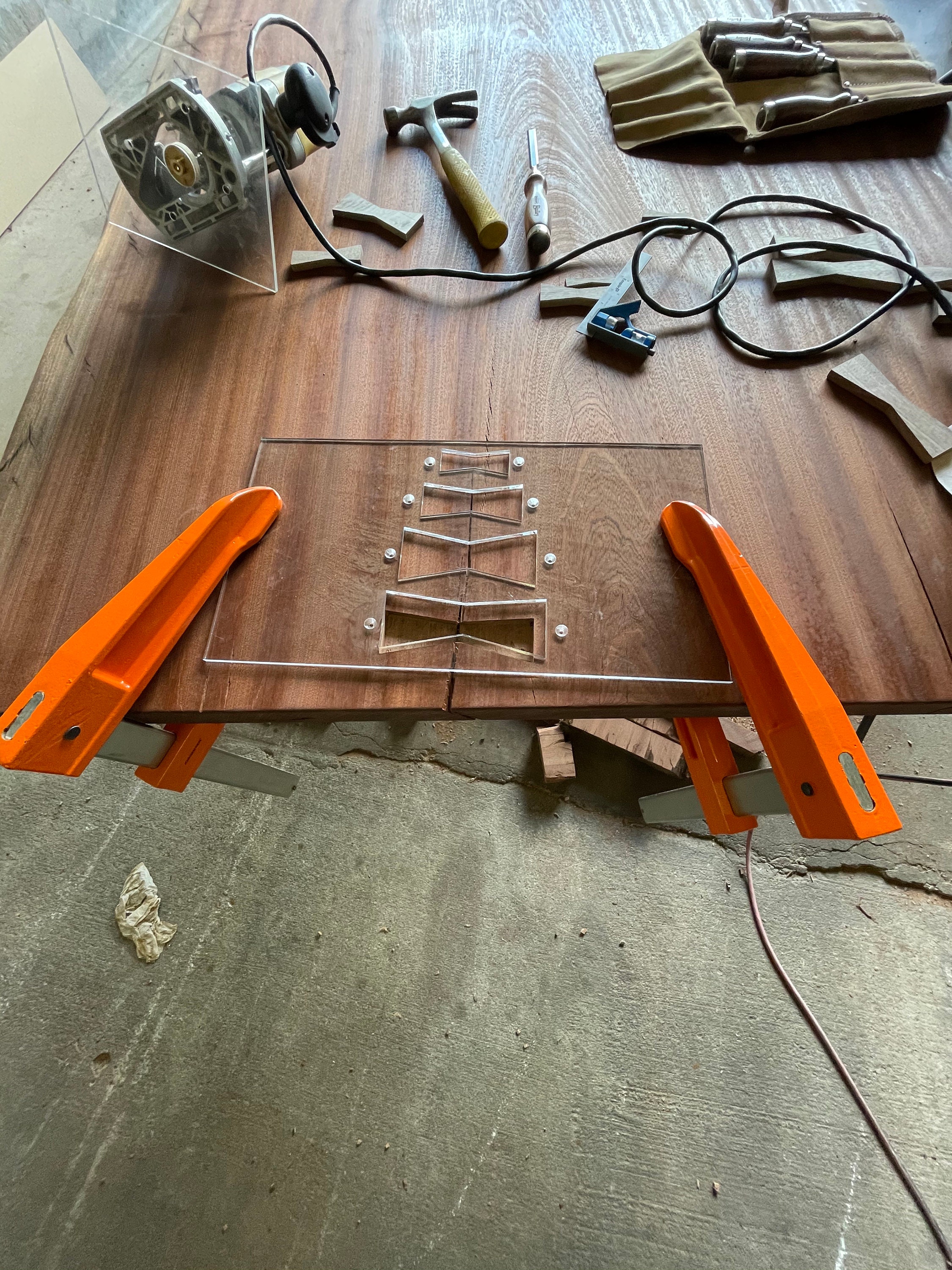 Clear Acrylic Template Bow Tie Inlay Template Router - Etsy