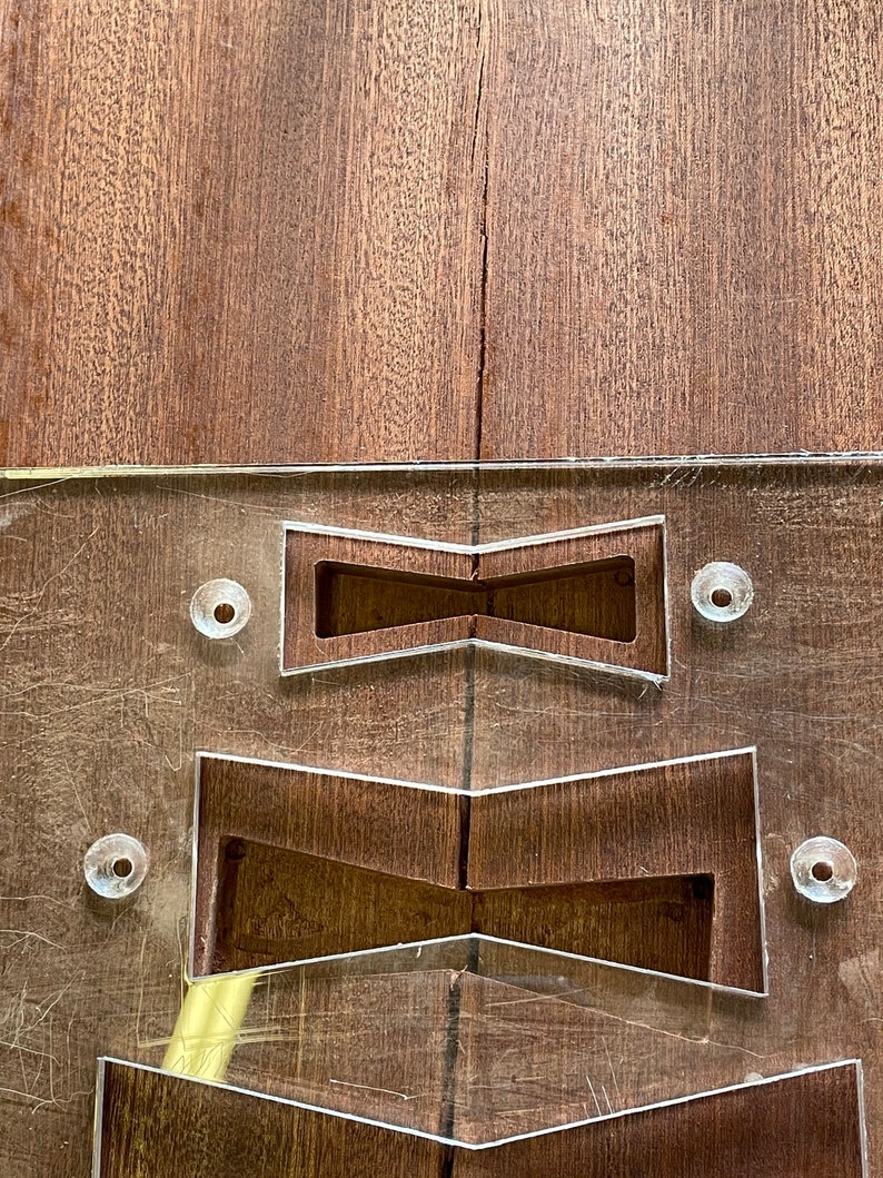 Clear Acrylic Template Bow Tie Inlay Template Router - Etsy