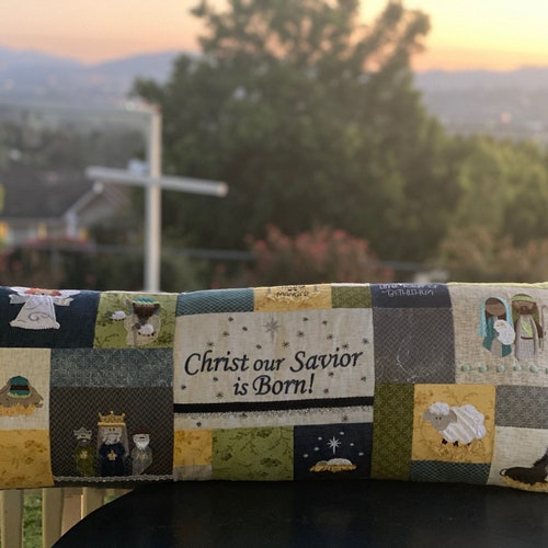 Nativity Bench Pillow Pattern includes 1 Embroidery Design - Etsy Canada